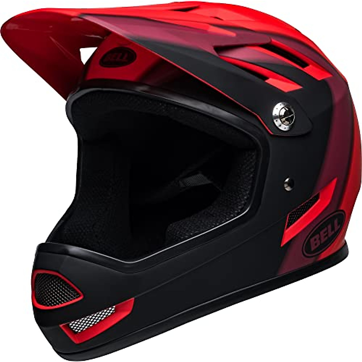 BELL Sanction Adult Full Face Bike Helmet - Matte Red/Black (2023), Medium (55-57 cm)