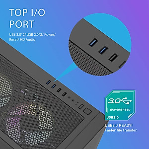 darkFlash DLC29 All Mesh PC Case ATX Mid Tower Case High Cooling Performance High Compatibility Gaming Case with USB 3.0 Type-C Interface (Black)