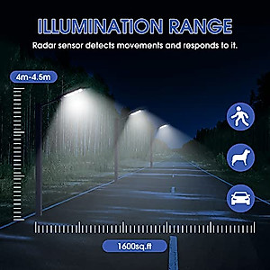 Bryopath Solar Street Lights Outdoor【2 Pack】, Parking Lot Lights 600W, 24000LM Motion Sensor Dusk to Dawn Lights Outdoor Street Lights with Remote Control for Home Park Garage Garden Yard