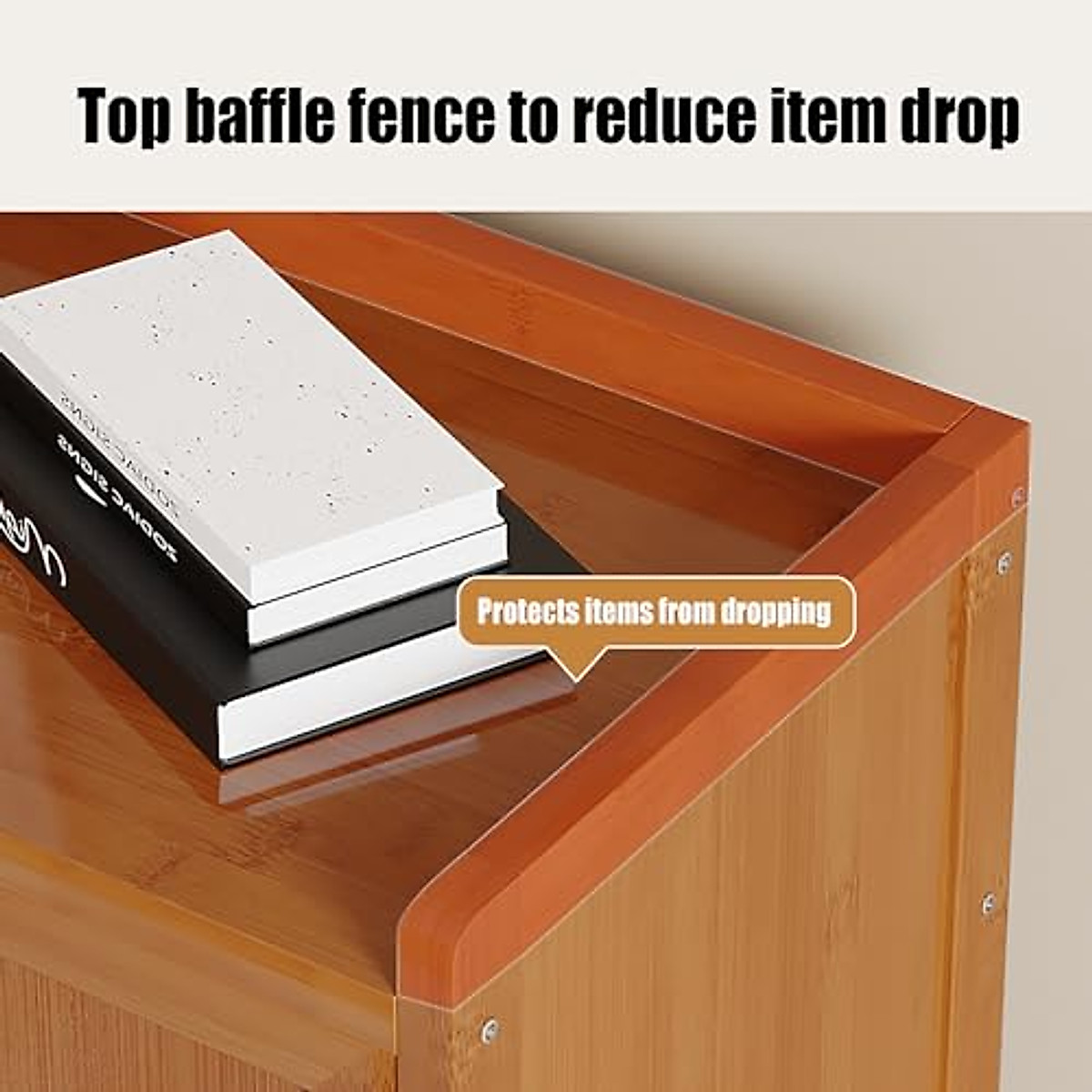 LOYALHEARTDY 8 Tier Shoe Storage Cabinet with Doors, Bamboo Free Standing Shoe Racks Entryway Shoe Organizer with Open Compartment, 35.4" W x 12.6" D x 42.1" H