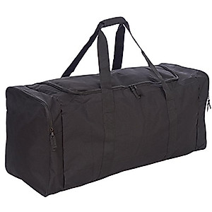 Jetstream Heavy Duty Hockey Bag | Multi Pocket Travel Duffel Bag | Large Sports Gym bag with Water Repellency | Foldable Luggage Bag with Padded Handles For Camping (36 Inch, Black)