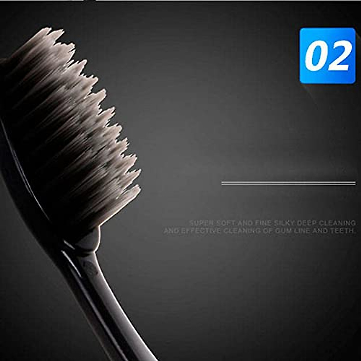 Kiminors dobrygalpe Charcoal Toothbrush Soft Toothbrush Adult Household Cleaning Toothbrush,Black, 30 * 200 * 150 MM
