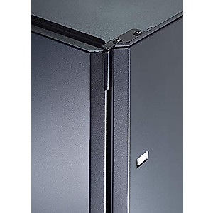 TRINITY 24 Inch Garage Storage Cabinet, 22 Gauge Steel, Wall-Mount, Adjustable Shelf and Reversible Door for Tools, Cleaning Supplies, and More, Black