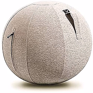 Vivora Luno - Sitting Ball Chair for Office and Home, Lightweight Self-Standing Ergonomic Posture Activating Exercise Ball Solution with Handle & Cover, Classroom & Yoga, Standard