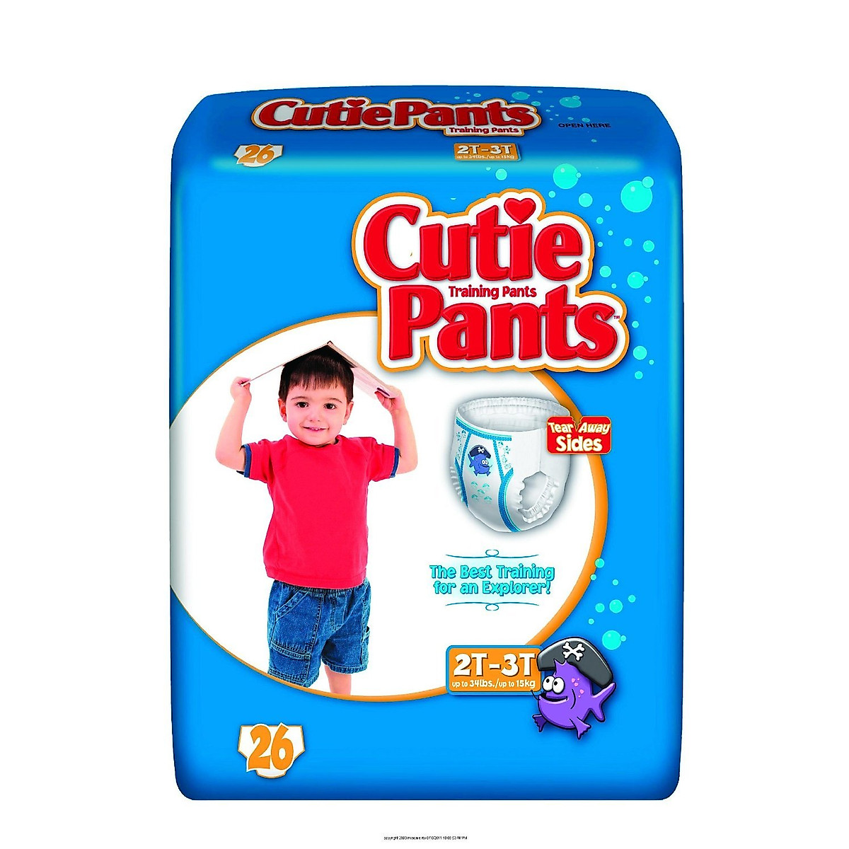 FQCR7007 - First Quality Cuties Refastenable Training Pants for Boys 2T-3T, up to 34 lbs.