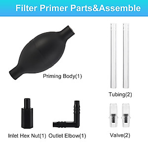 Gunneran Black Primer for Berkey Black Carbon Filter, Prime and Purge 2 in 1 Primer Pump Kit, Fits for Berkey BB-9 Black Filtration Element