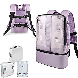 O2TOTES USA Mesh Backpack for Portable Oxygen Concentrators, Mesh Panels for Breathability, Compatible for Inogen One G3, Inogen One G5, OxyGo & OxyGo Next/Does Not Contain Oxygen, Backpack Only