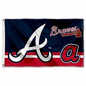 WinCraft Atlanta Braves Logo Insignia 3x5 Foot Grommet Banner Flag