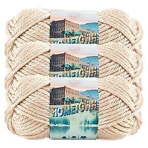 (3 Pack) Lion Brand Yarn 135-099L Hometown Yarn, Los Angeles Tan