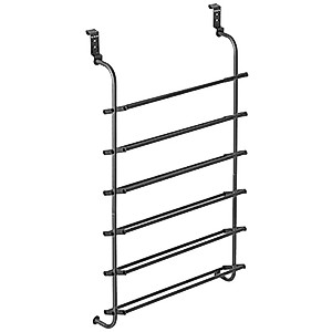 Whitmor Door Shoe Rack, 7.5x22.625x41.80, Gunmetal Gray