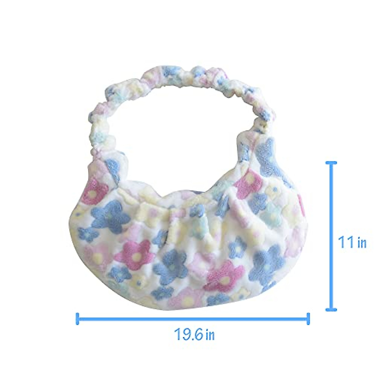 JIANEEXSQ Hobo Bag Women Floral Flower Fluffy Purse Large Capacity Furry Handbag Shoulder Tote Bag, White