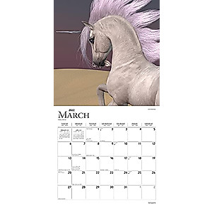 Unicorns 2022 12 x 12 Inch Monthly Square Wall Calendar with Foil Stamped Cover, Ancient Legends Myths Equestrian