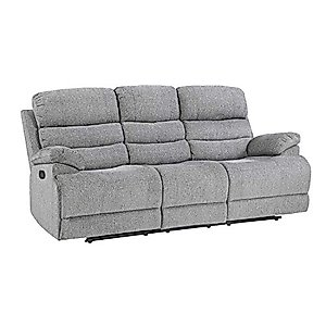 Lexicon Betong Double Reclining Sofa, Smoke Grey
