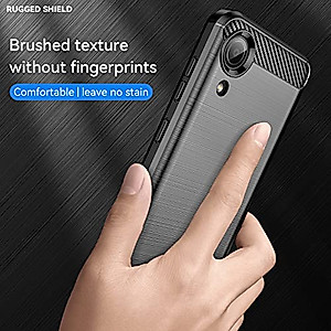 M MAIKEZI Samsung A03 Core case,Galaxy A03 Core case,with HD Screen Protector, Shock-Absorption Flexible TPU Bumper Soft Rubber Protective Case Cove for Samsung Galaxy A03 Core (Black Brushed TPU)
