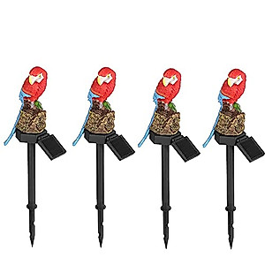 HUADA LED Solar Light Simulation Parrot Lamp Outdoor Waterproof Garden Lawn Stakes Light Fit for Home Courtyard Decoration