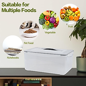 Doryh 14.5 L Clear Storage Bin with Sealed Lid, 4 Packs Plastic Airtight Food Storage Box