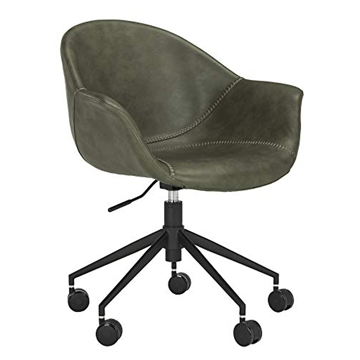 Safavieh Home Ember Green Faux Leather and Black Office Chair