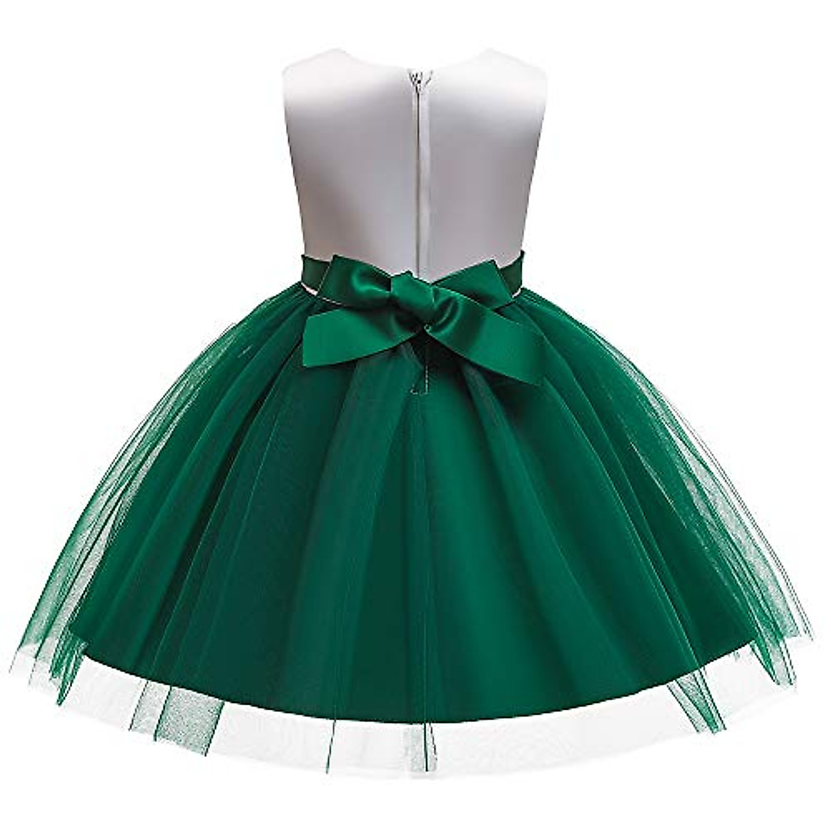 Flower Girl Dress Party Pageant Baptism Christening Ball Gown Dresses Toddler Wedding Bridesmaid Easter Christmas Lace Tutu Dress 4T 5T Green 120