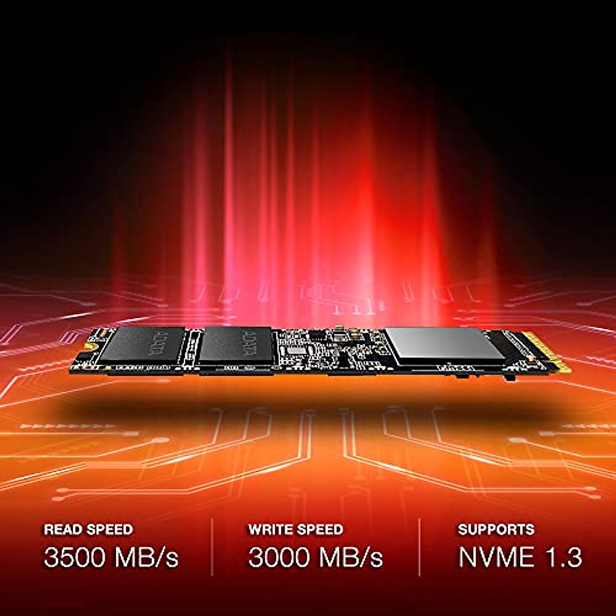 XPG SX8100 2TB 3D NAND NVMe Gen3x4 PCIe M.2 2280 Solid State Drive R/W 3500/3000MB/s SSD (ASX8100NP-2TT-C)