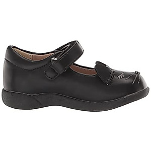 The Children's Place girls And Toddler Uniform Embroidered Cat Shoes Sneaker, Black Cat, 5 Toddler US