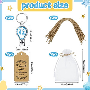 Minatee 50 Set Baby Shower Nail Clipper and Bottle Opener Baby Shower Favors for Guest Gift for Gender Reveal(Boy Foot)