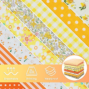 Aubliss 8pcs Fat Quarter Fabric Bundles (100% Cotton - 20‘’ x 20‘’ / 50cm x 50cm) Quilting Cotton Craft Fabric Pre-Cut Squares Sheets for Patchwork Sewing Quilting Crafting