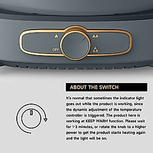 Dezin Electric Shabu Shabu Hot Pot with Removable Pot, 4L Electric Non-Stick Hot Pot with Multi-Power Control, 3.7" Depth Electric Cooker with Tempered Glass Lid for Party, Family and Friend Gathering