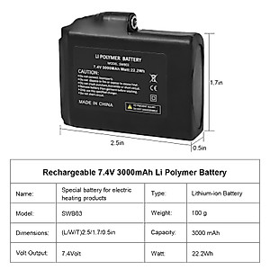 FEETMOR Rechargeable 7.4V 2200mAh/3000mAh Li-ion Battery (7.4V 3000mAh Battery(1 Pcs))