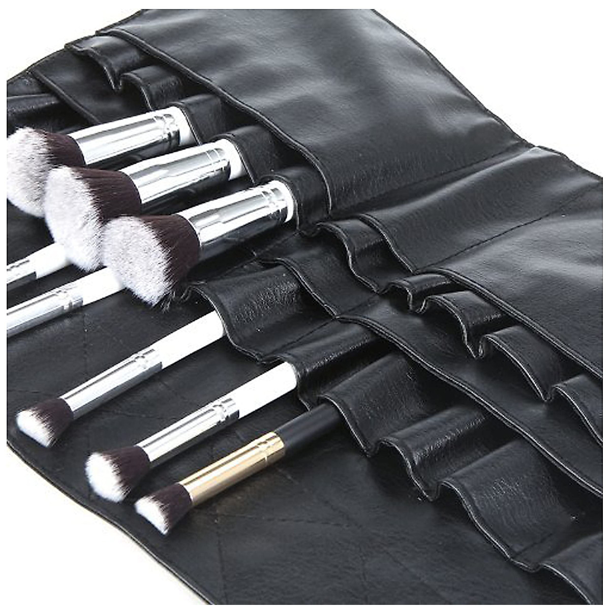 COMICFS Makeup Brush Bag A1 Professional Cosmetic Holder 28 Pockets Organizer Apron with Artist Belt Strap/Belt Light Weight