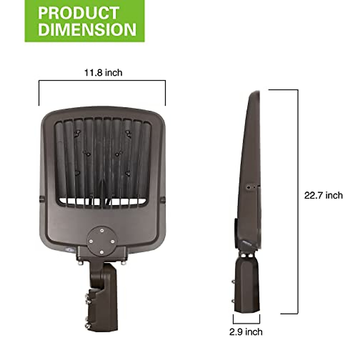 150W/200W Switchable LED Parking Lot Light, 150LM/W 5000K LED Street Lighting with Photocell Sensor [400W-600W HPS Equiv.] 100-277V, Commercial Adjustable Slip Fitter Mount LED Shoebox Light