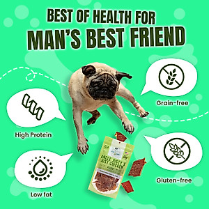 Gourmet Jerky Dog Treats - Natural Dog Treat Chicken Jerky for Dogs, Nutritious and Tasty Dog Jerky Treats Made in USA only, Cage-Free Chicken, No Additives(Mika & Sammy's Unlcle Justy's 5 oz)