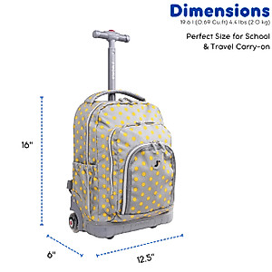 J World New York Kids' Lollipop Rolling Backpack & Lunch Bag Set, Candy Buttons, One Size