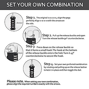 Vervida Combination Lock Resettable 2 Pack 4 Digit Outdoor Waterproof Combo Padlock for School Gym Locker, Sports Locker, Fence, Toolbox, Gate, Hasp Storage (Black)
