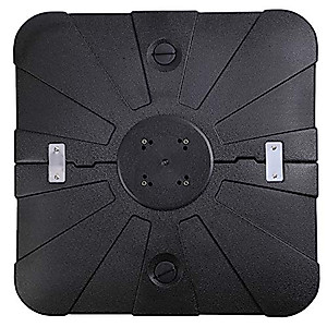 Sunnyglade 33" x 33" Offset Patio Umbrella Base Sand/Water Filled Square Umbrella Stand with Wheels