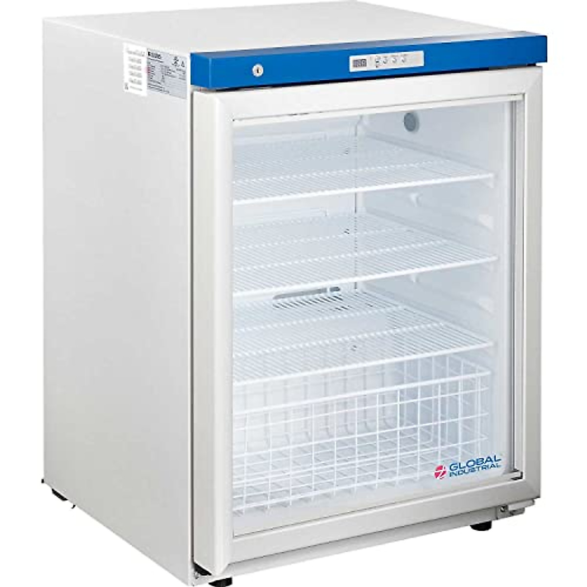 Global Industrial Undercounter Laboratory Refrigerator, Glass Door, 4.2 Cu.Ft.