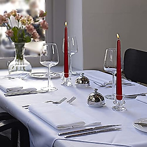 BOLSIUS Dark Red Taper Candles - 10 Inch - 8 Hours Burn Time - 10 Pack Dinner Candle Set - Premium European Quality - Consistent Smokeless Flame - Unscented Dripless Household Candlesticks