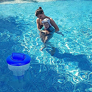 LALAPOOL Large Premium Pool Dispenser,Strong Floating Pool Chlorine Dispenser ,Fits 3" Chlorine Tablets, Release Adjustable for Indoor & Outdoor Swimming Pool Hot Tub SPA (Large)