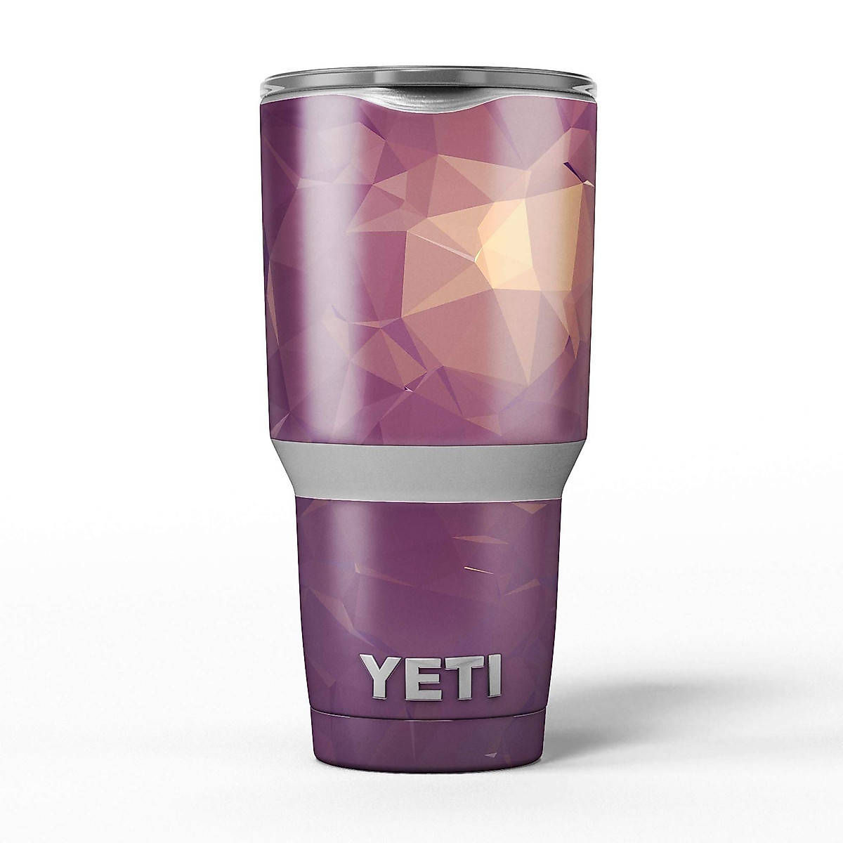 Design Skinz Purple Geometric V18 - Skin Decal Vinyl Wrap Kit Compatible with The Yeti Rambler Cooler Tumbler Cups