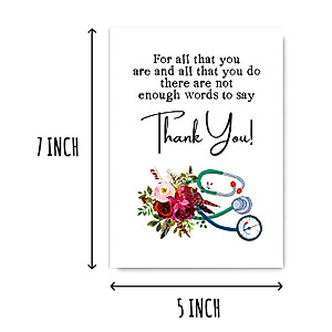 NTVShop Cute Thank You Card - Healthcare Worker Thank You Card - Nurse Appreciation Card - Perfect Card For Doctor Nurse