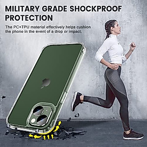 Maxdara [3 in 1 for iPhone 13 Case Clear, with Tempered Glass Screen Protectors + Camera Lens Protectors Slim Thin Shockproof Case for iPhone 13 6.1 Inch