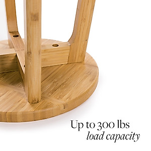 GOBAM Bamboo Step Stool, 11.8 inches - Sturdy Foot Stool for Adults, Kids Stool, Portable Wooden Stool for Kitchen, Bathroom, Bedroom, or Toy Room - 300 lbs Capacity