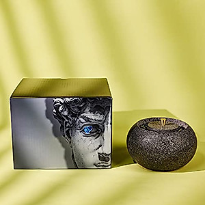 Chilli Cosmos Tabletop Fire Pit Bowl - Lava Stone Personal Mini Fire Pit Fireplace Indoor and Outdoor Use and Smores Maker (Sphere, Black)