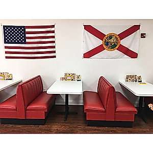 TOPFLAGS Florida Flag 4x6 Double Side 3Ply FL State Flags Heavy Duty Outdoor 4 Rows Stitched Edge with 2 Brass Grommets