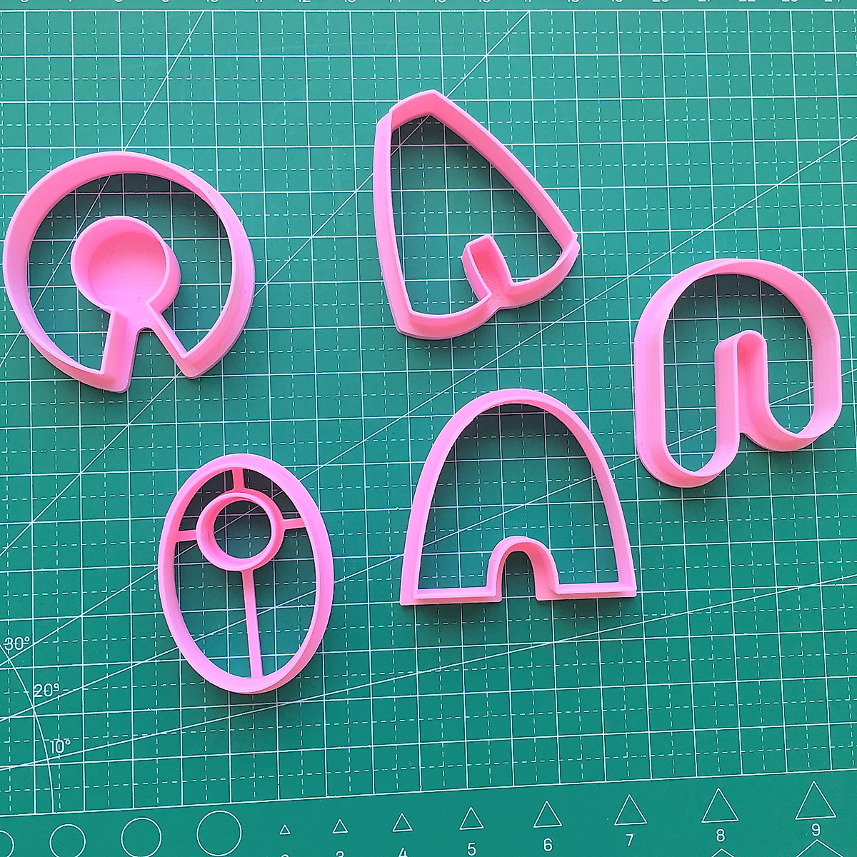 CHENRUI Set of 5 Arch Oval Shape Polymer Clay Cutter, Art Deco Earring Polymer Clay Cutter