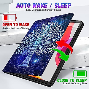 Uppuppy for Apple iPad Mini 6 Case, for iPad Mini 6th Generation Case Kids Cute Folio Women Teen Girls Tree Cover for iPad Mini 2021 Cases 6th Gen 8.3 Inch A2567 A2568 A2569