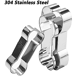 Set of 5, 2 Packs Silicone Molds Puppy Dog Paw & Bone Shaped 2 in 1 and 3 Packs Stainless Steel Bone Cookie Cutter,for Homemade Treats and Cat Animal Paw Ice Candy Chocolate Baking Mold (Blue&Pink)