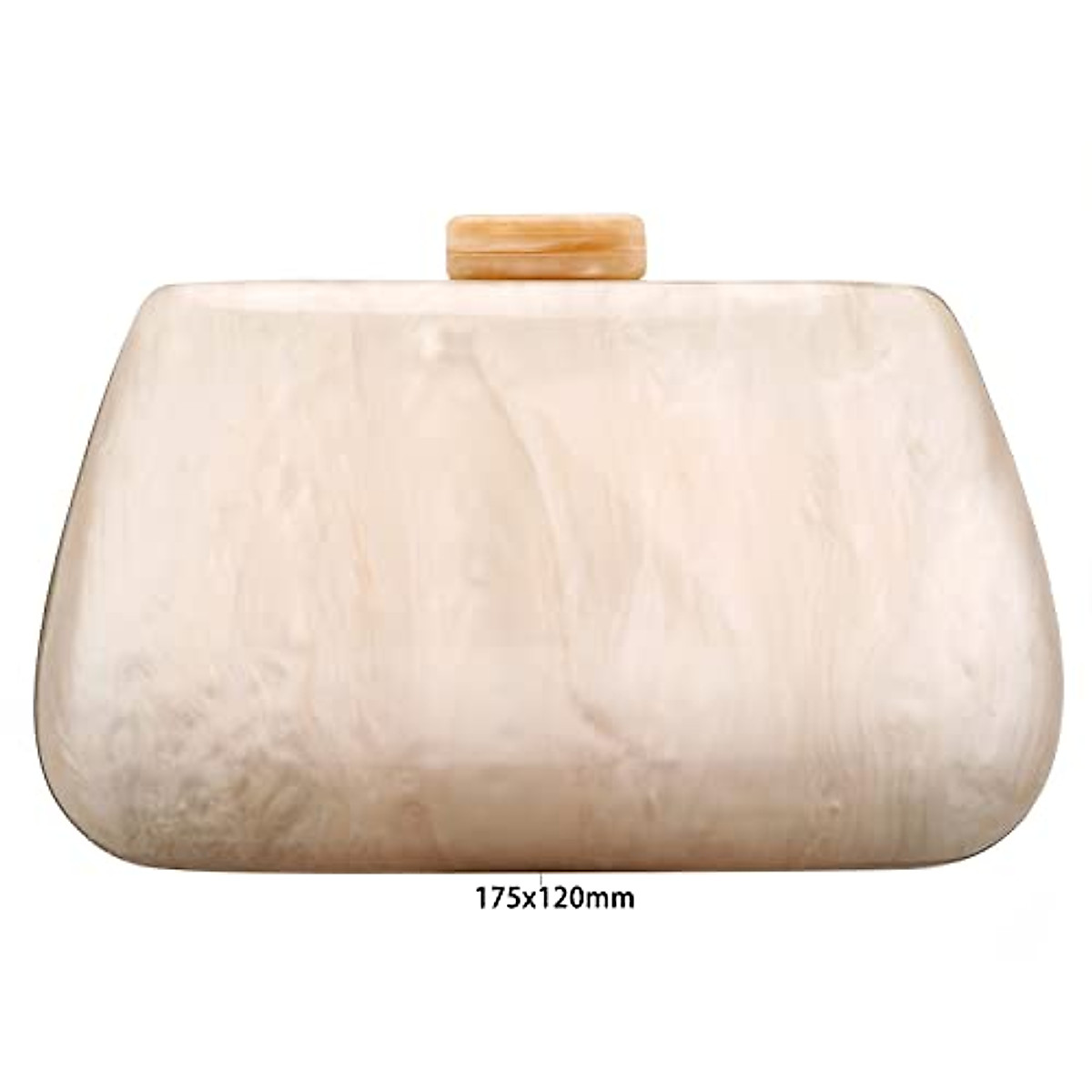 Acrylic Purse and Handbag for Women Small Clutch Purses Acrylic Evening Clutch Bag Shoulder Bag with Gold Chain (Champagne)