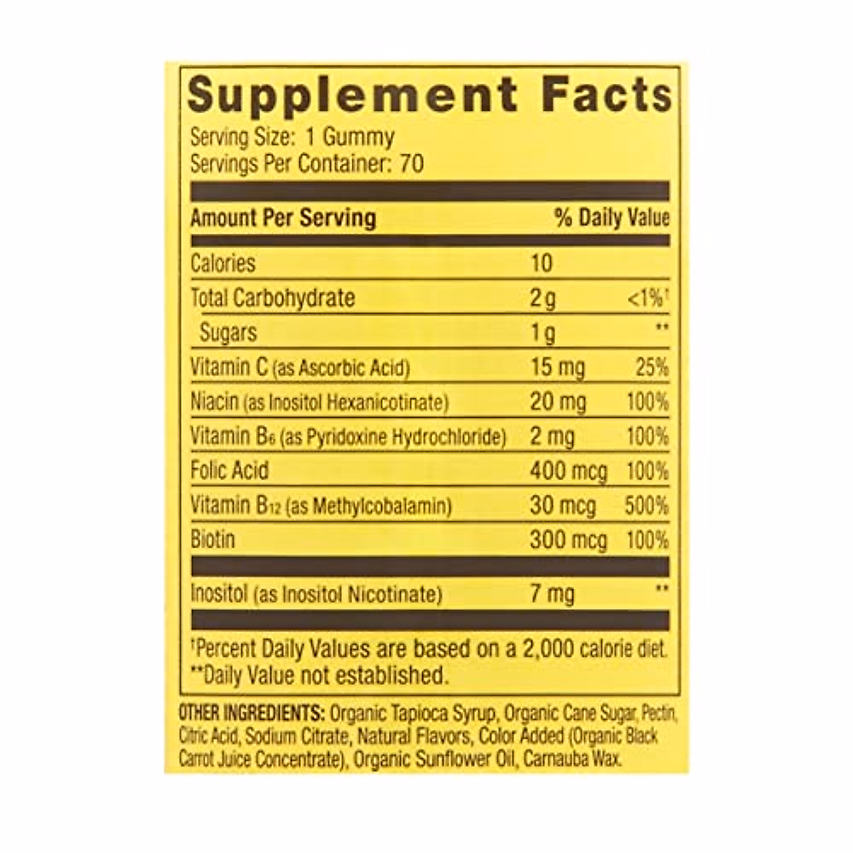 Spring Valley B-Complex Adult Gummy 70 Count - Natural Wild Strawberry Flavor (Packaging May Vary)