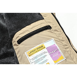 SUOKENI Men's Waterproof Ski Jacket Warm Winter Snow Coat Hooded Raincoat X-Large