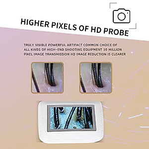 Skin Hair Analyzer Detector, 5 Inch LCD Screen Digital Skin Diagnosis Scanner System Analysis Scanner Rechargeable Hair Analyser Machine Digital Skin Health Detection for Home Salon Use